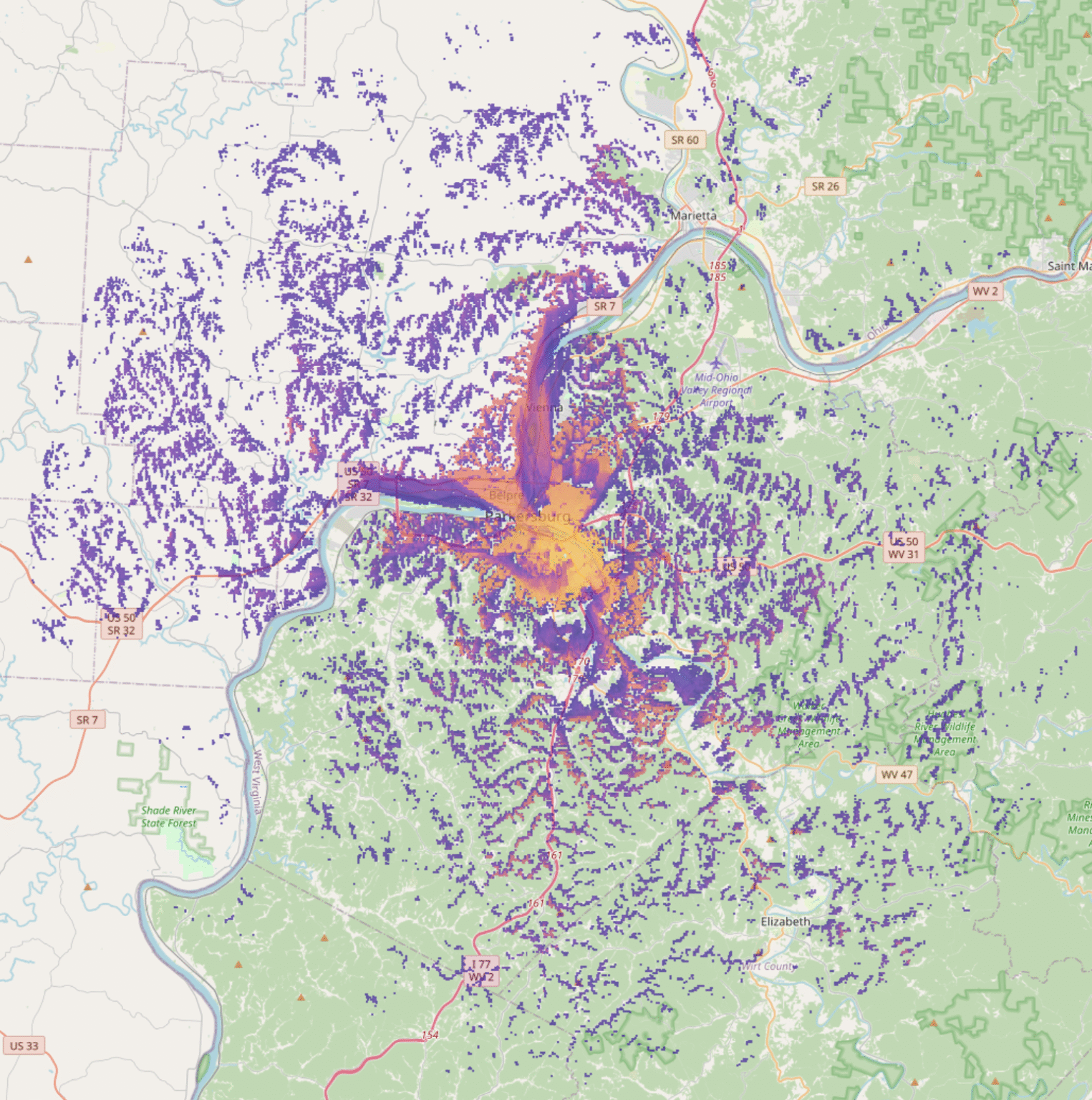 Meshtastic Node Propagation Maps – W8PAR Knowledge Base